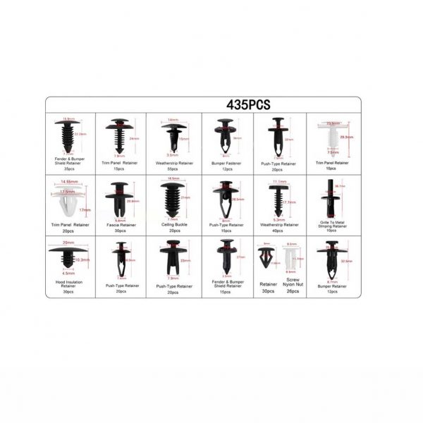 Auto Clips & Retainers - 435pcs Online USA.