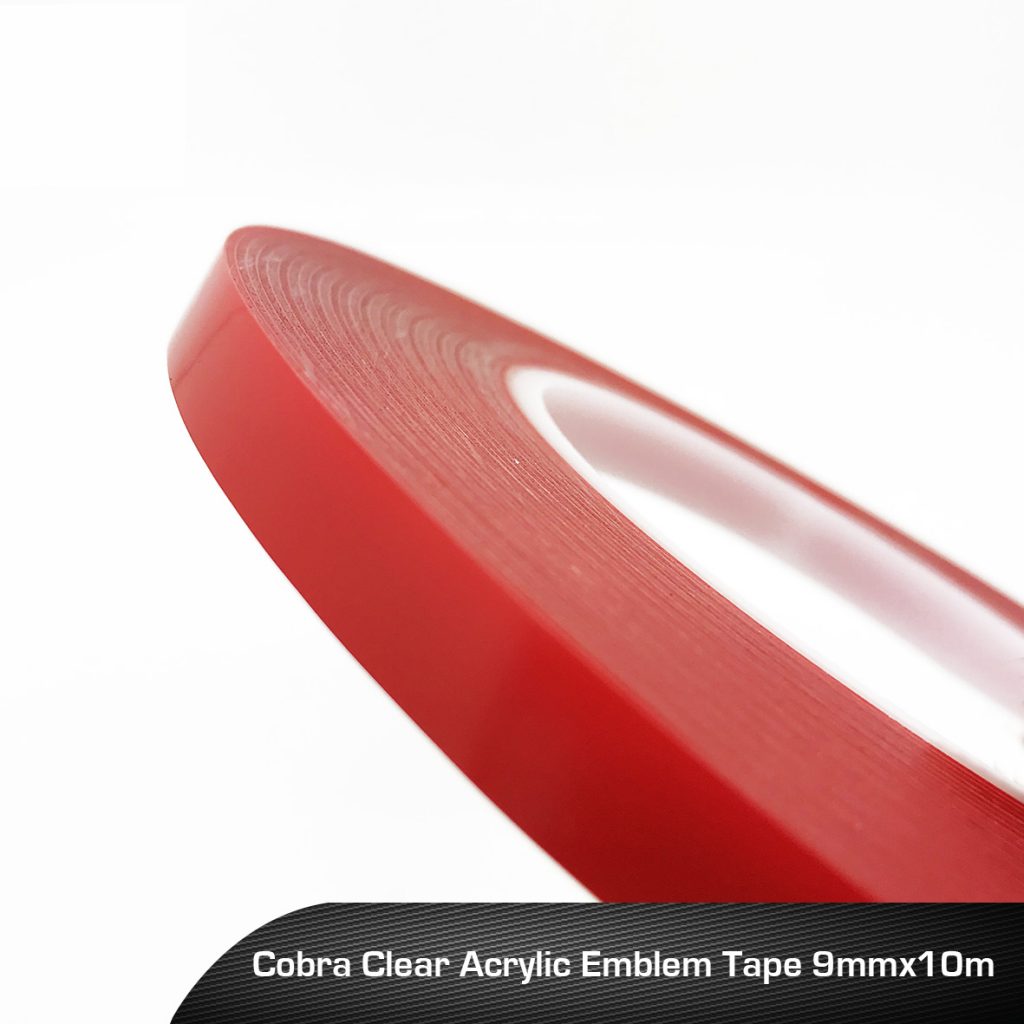Cobra Clear Acrylic Emblem Tape - 9mm (0.35") x 10m (32.8') Online USA.