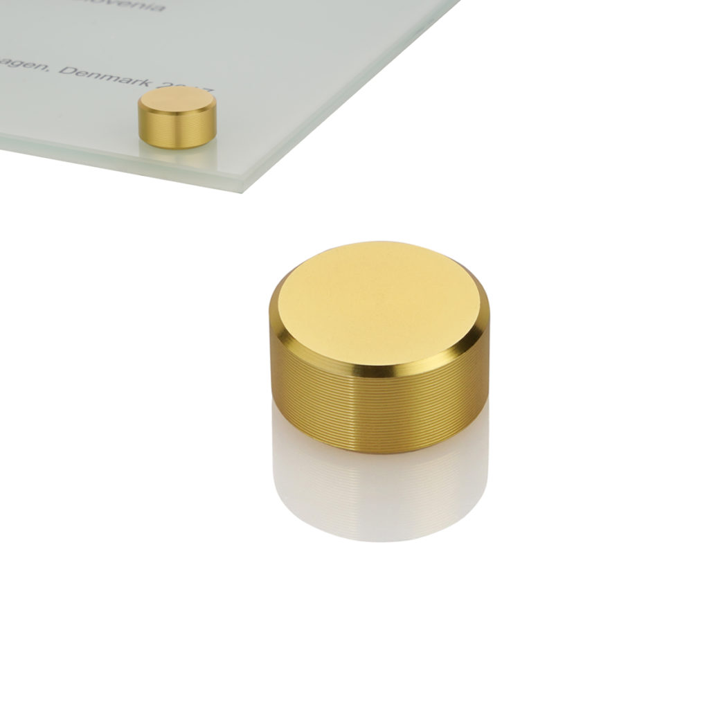Standard Aluminum Standoff Cap Diameter 0.6” (16mm) - Shiny Gold Finish ...