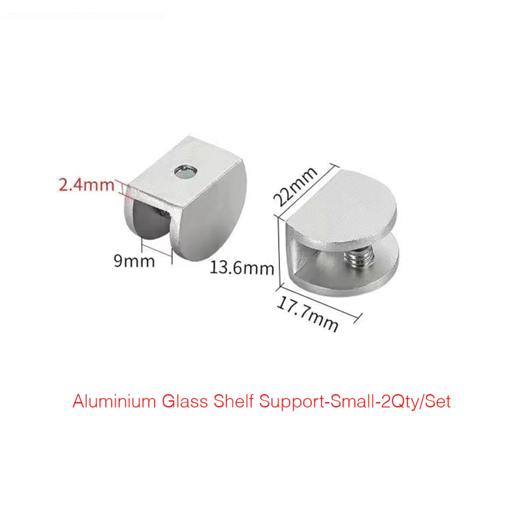 Aluminum Glass Shelf Support-Small-2Qty/Set - Cobra Wrap Tools
