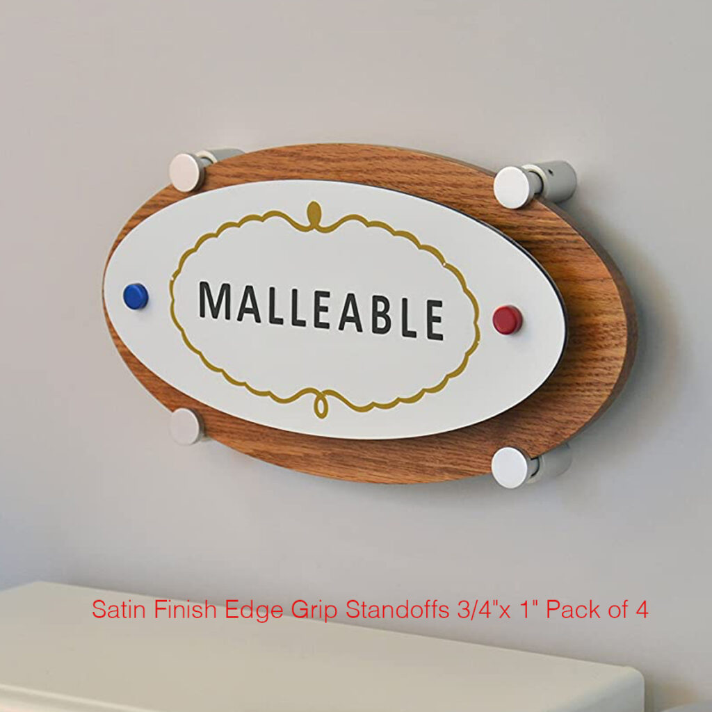 Satin Finish Edge Grip Standoffs 3/4"x 1" Pack of 4 - Cobra Wrap Tools