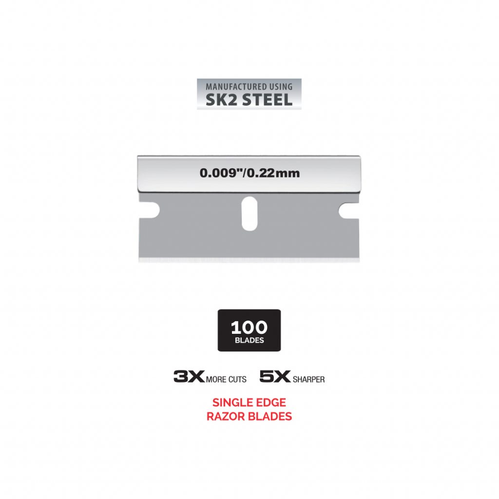 Cobra Single Edge Razor Blades-100Qty/Pack - Cobra Wrap Tools
