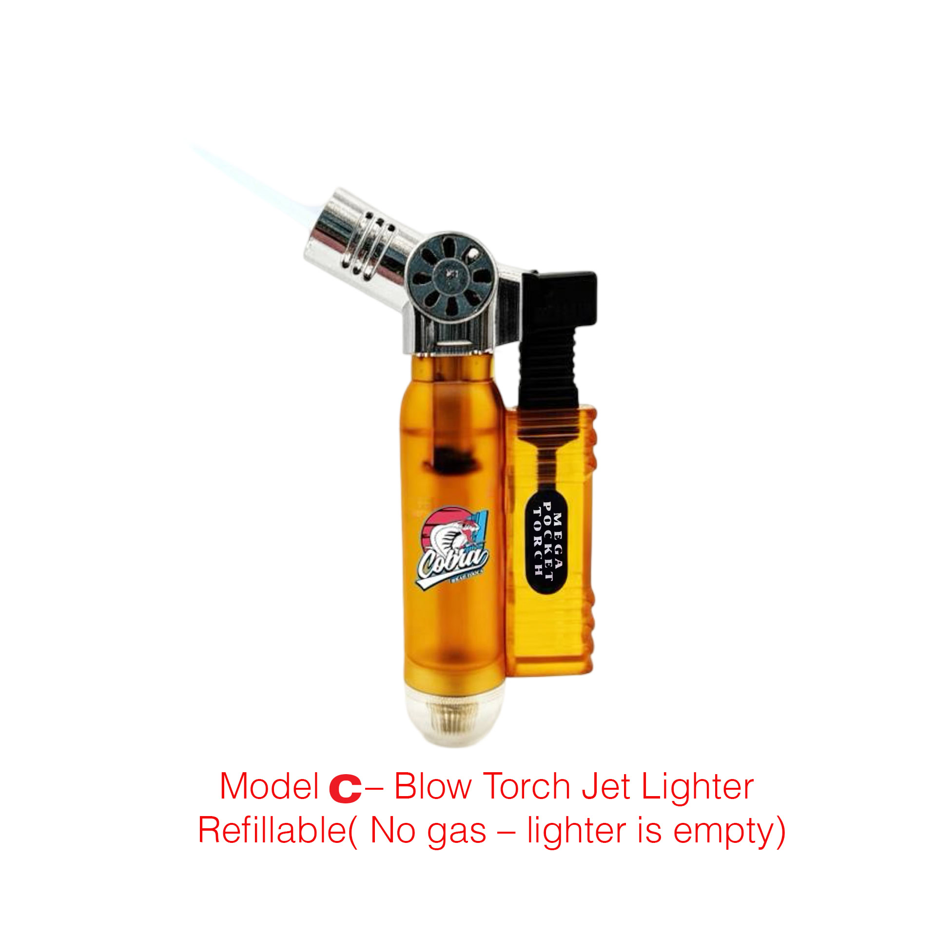 Model C - Blow Torch Jet Lighter Refillable( No gas – lighter is empty ...