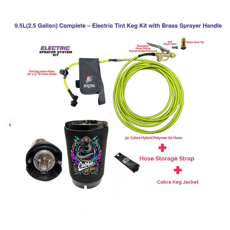 9.5L(2.5 Gallon) Complete – Electric Tint Keg Kit with Brass Sprayer ...