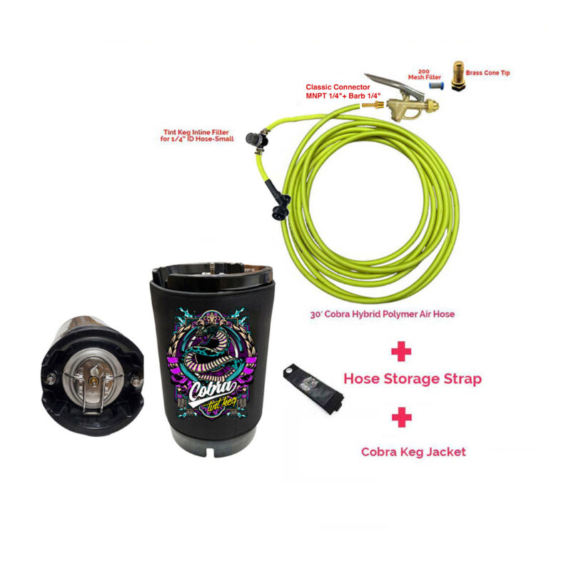Classic – 9.5(2.5 Gallon) Complete Tint Keg Kit with Brass Sprayer ...